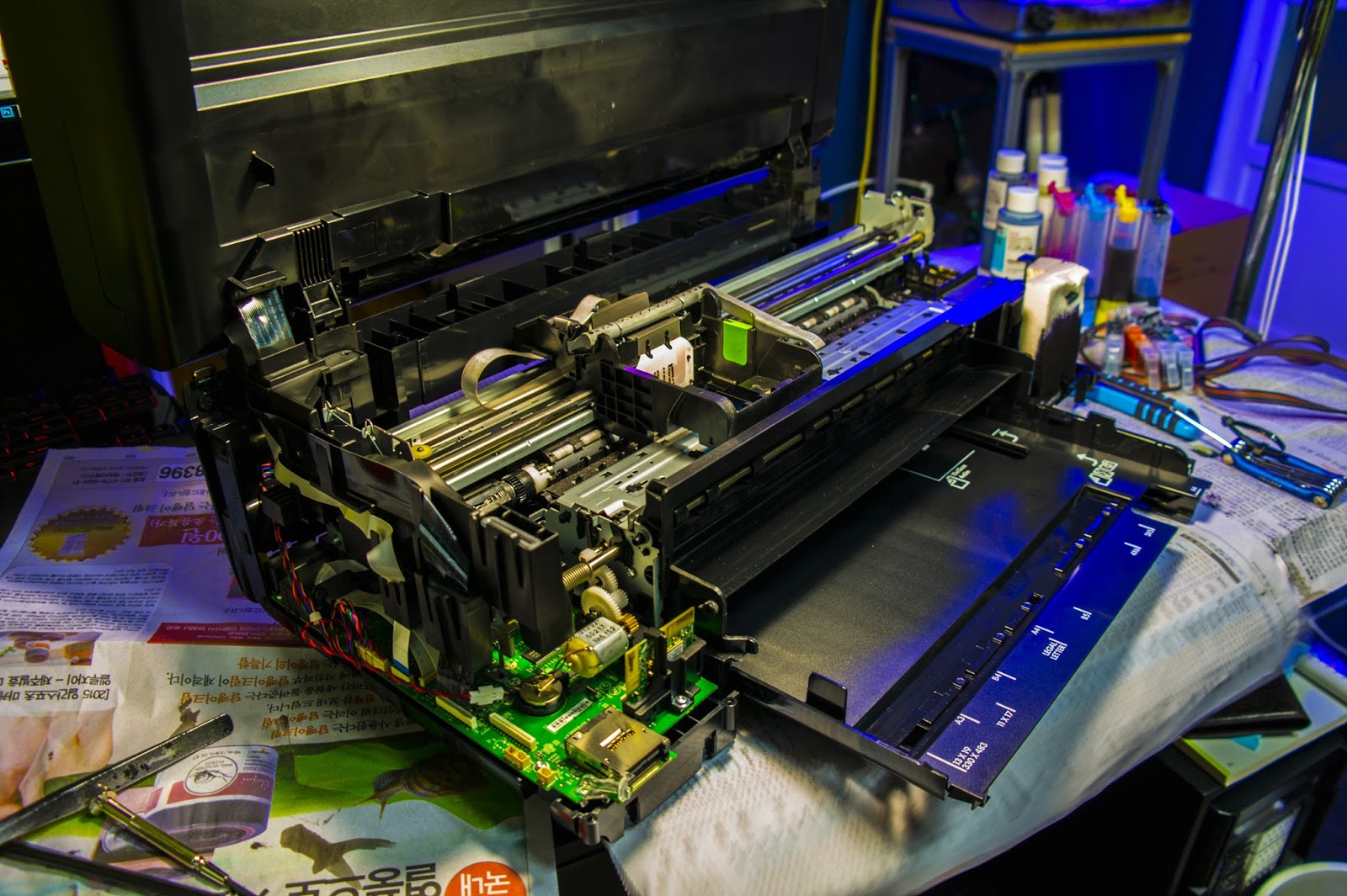 물고기와고양이: HP Officejet 7500A 1차 수리 시도 - 실패