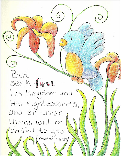 Doodle Through The Bible: Matthew 6:33 "But seek first His kingdom.