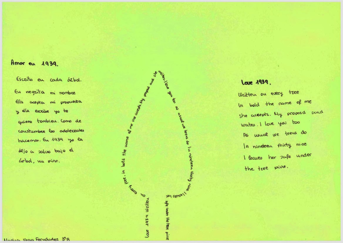 El baúl de las palabras: Caligramas en inglés