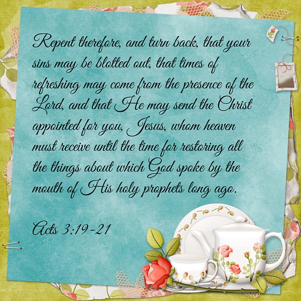 Layout for Today: Times of Refreshing