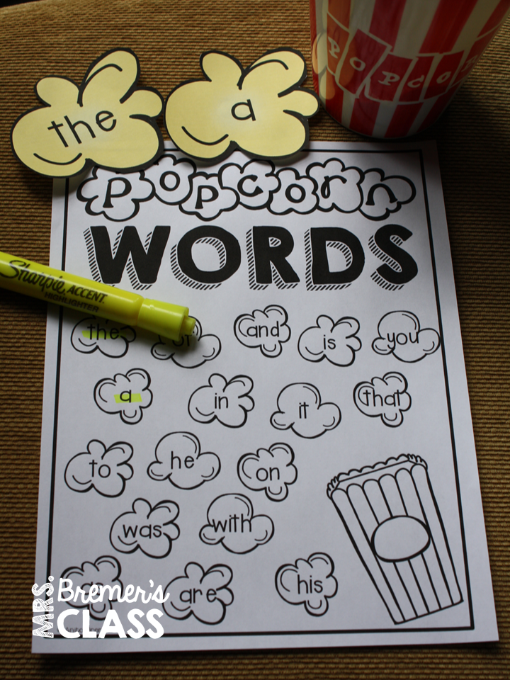 Popcorn Words | Mrs. Bremer's Class