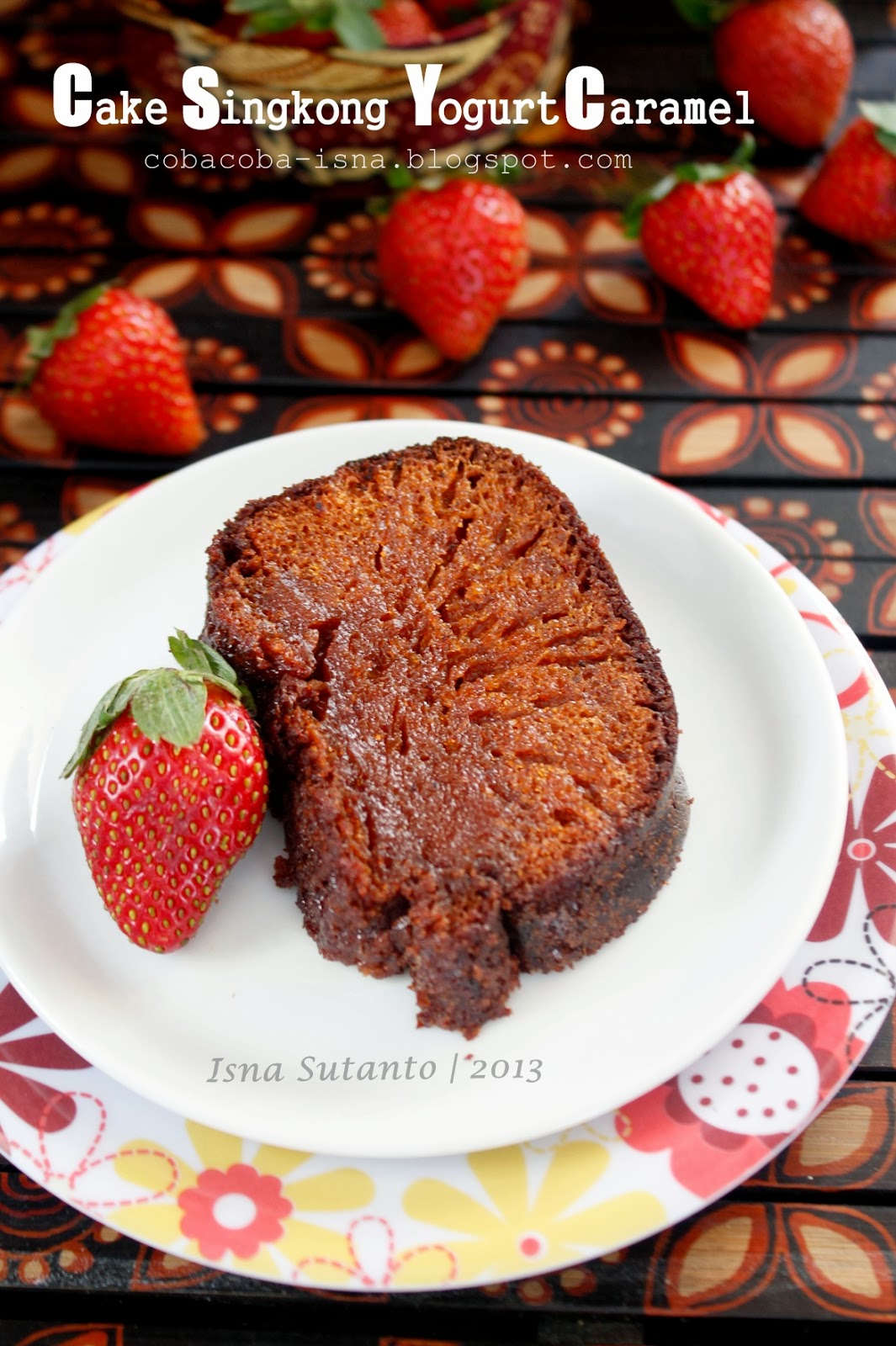 Coba-Coba Yuk.....: IDFB CHALLENGE #12. CAKE SINGKONG YOGURT CARAMEL