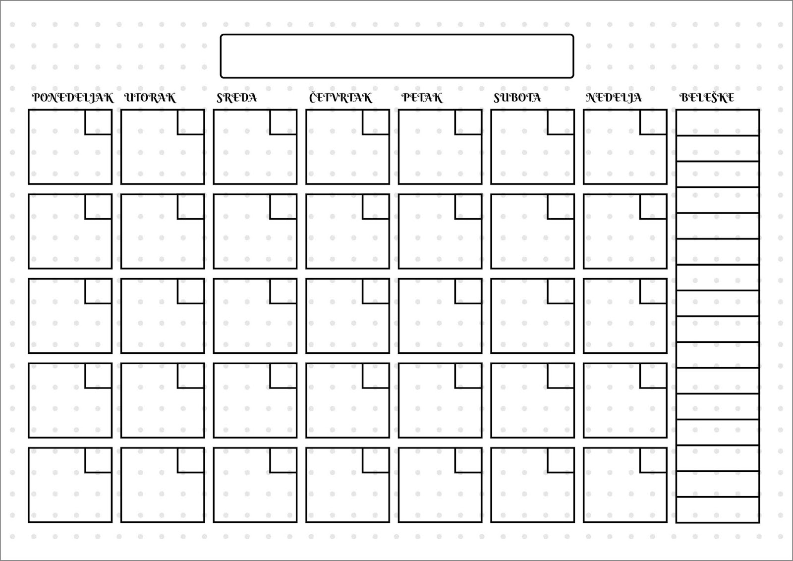Kreativna radionica BUBA MARA: Mesečni planeri i rasporedi za novu ...