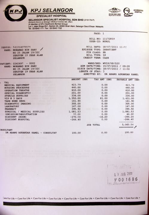Fitnah Isu Pembayaran Bil Perubatan Untuk Mat Sabu, Tutup Mulut Laknat ...