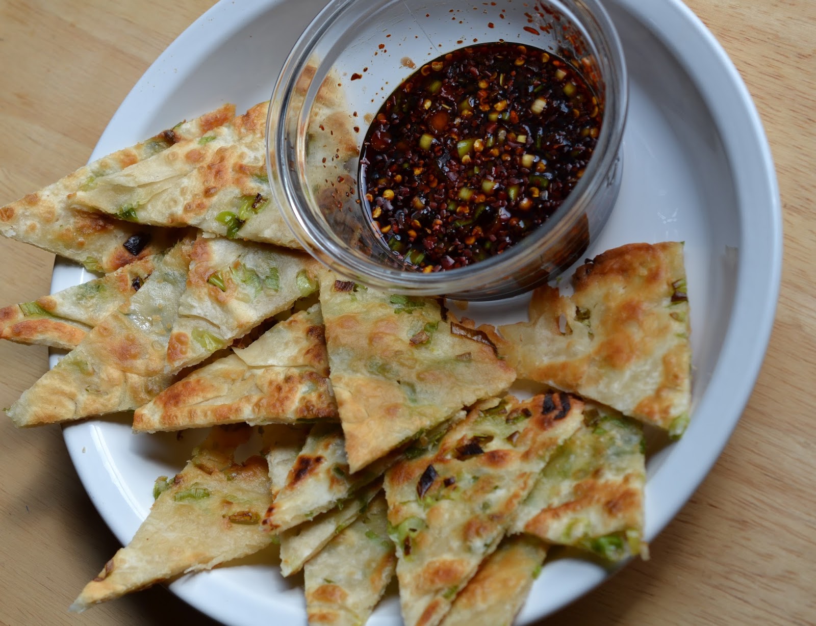 Greedy Girl : Scallion Pancakes with Spicy Soy Sauce