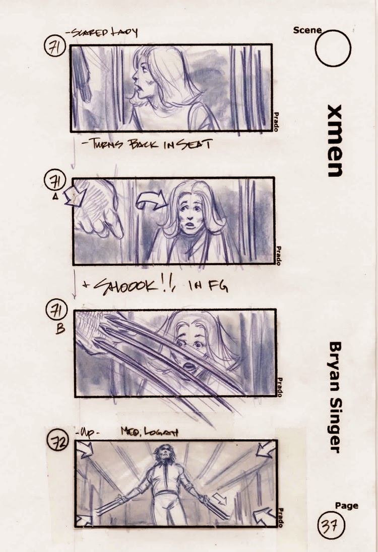 X-MEN Train Scene Was Very Different in Storyboards by Raymond Prado ...
