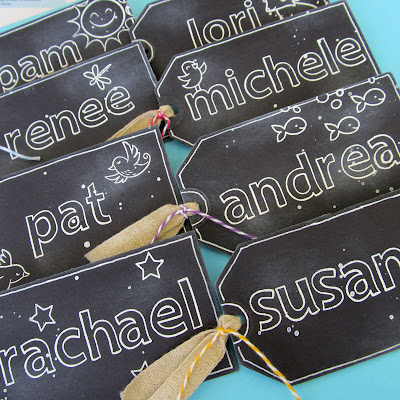 Scrapdoodles: Chalkboard Style Name Tags
