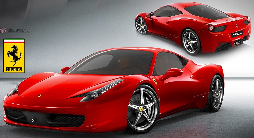 Gambar Mobil Ferrari Warna Merah