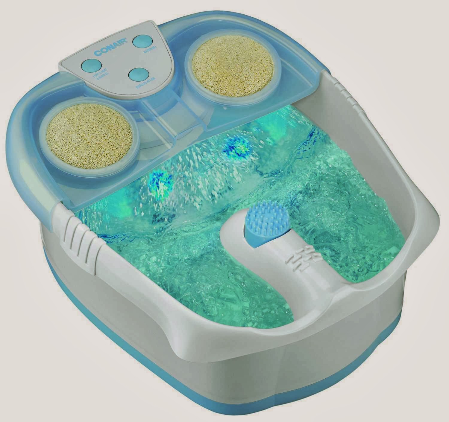 Conair Waterfall Foot Spa with Lights, Bubbles, and Heat - Boer-Market