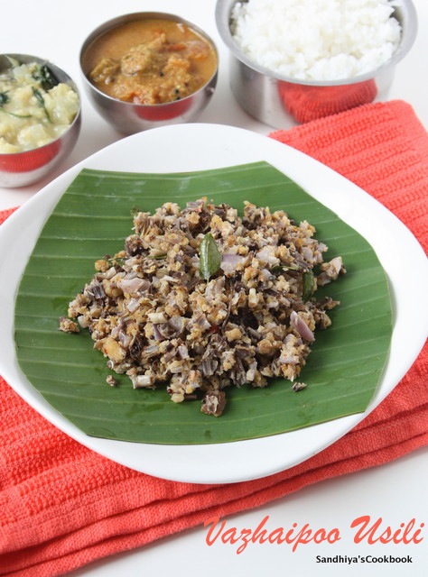 Sandhiya's Cookbook: Vazhaipoo Usili | Banana Flower Usili