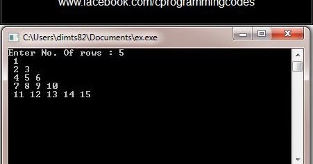 C Programming | Computer | Ms-Excel: Floyd's triangle