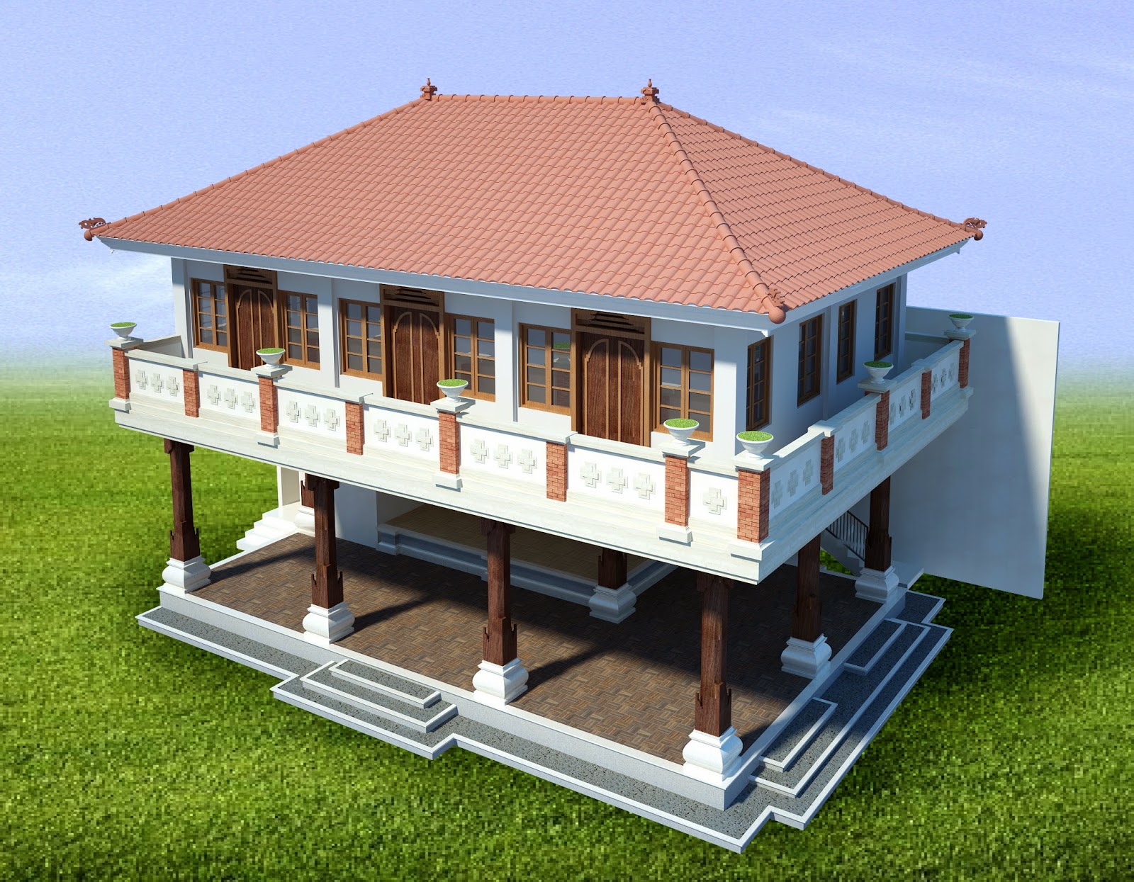 3D Wantilan Bale Banjar Bali