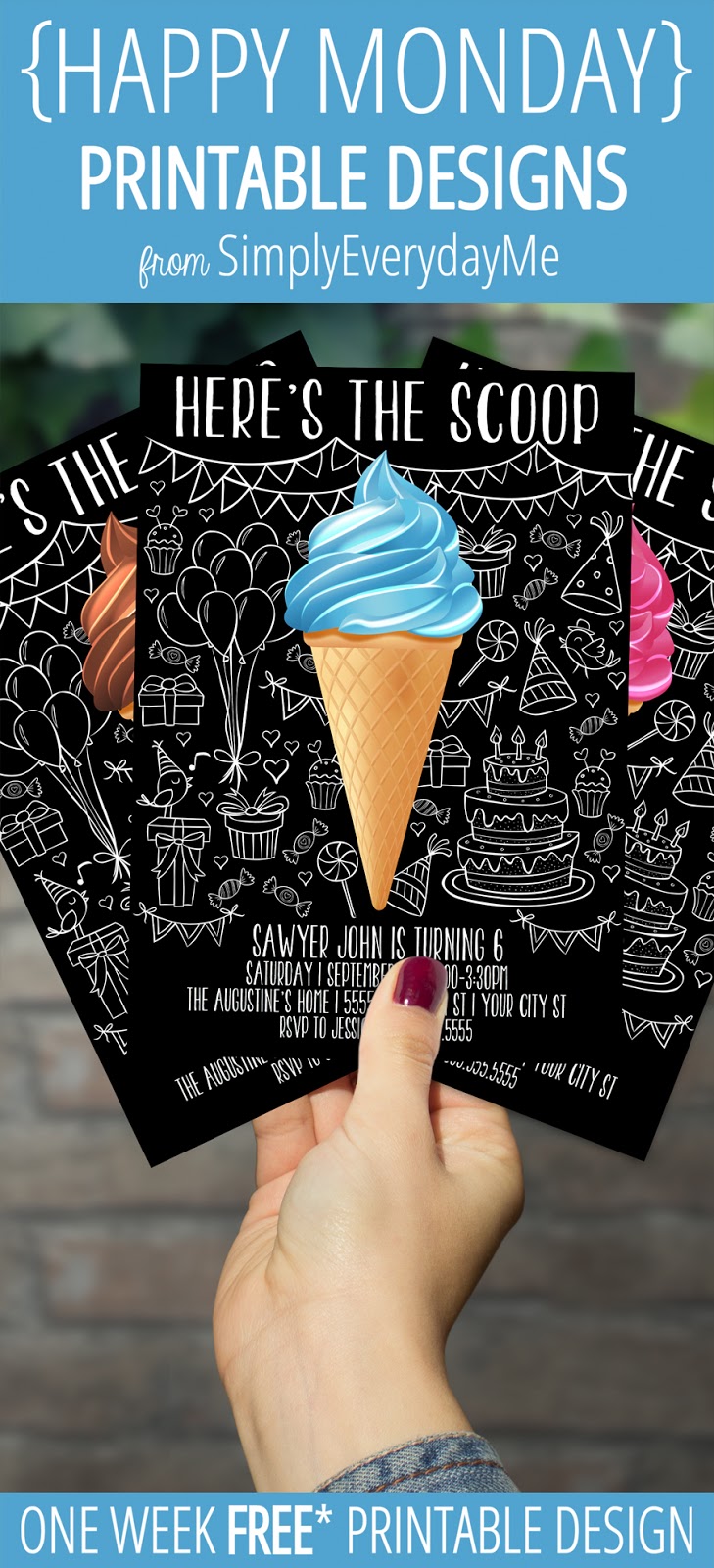 SimplyEverydayMe: {HAPPY MONAY}... Ice cream invitation...