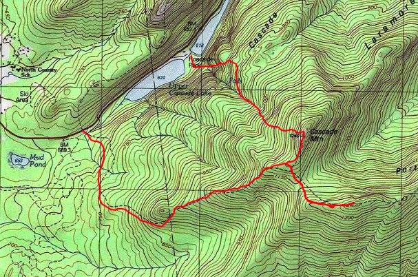 Off on Adventure: Cascade Mountain from Cascade Falls - 5/29/14