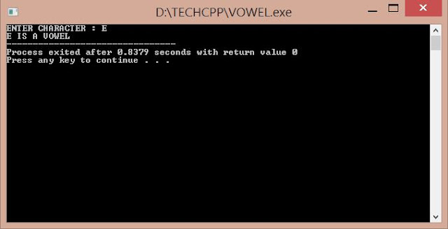 C++ Program to check whether given character is vowel or consonant ...