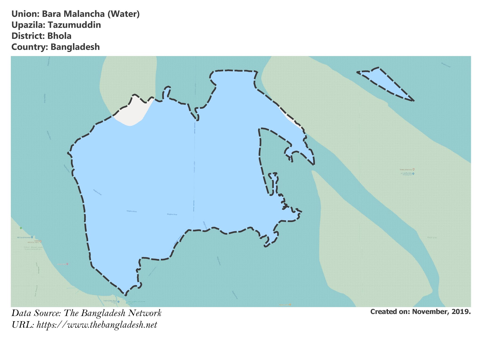 Bara Malancha Union (Water), Bhola