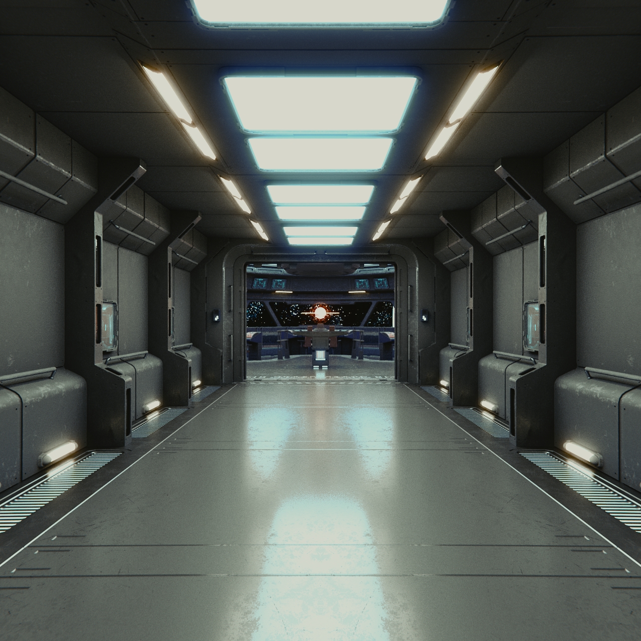 Dan Brown CGI | Sci-fi Art: Starship Command Center Model