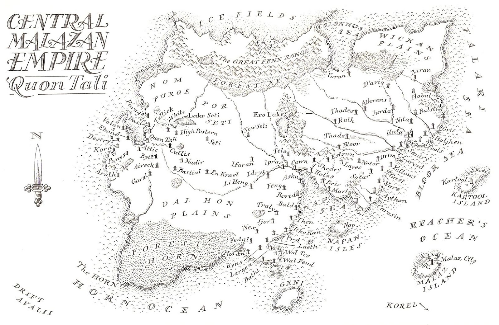 Mapa original de Quon Tali | EL CABALLERO DEL ÁRBOL SONRIENTE