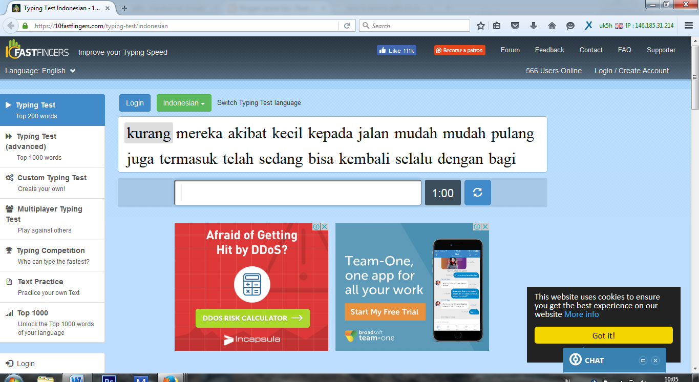 Test kecepatan mengetik dikomputer - xperia tips
