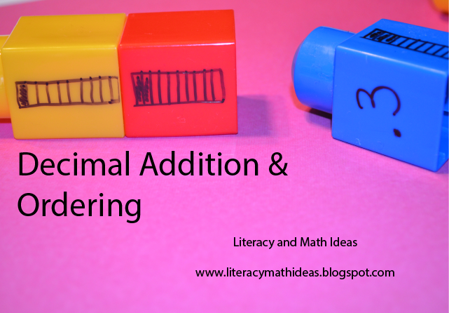 Literacy & Math Ideas: Decimal Number Order With Blocks