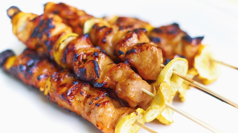 Pinchos de Pollo al Chipotle y Curry