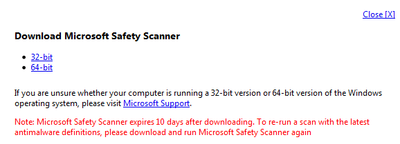How to Use the New Microsoft Safety Scanner ~ Security Garden