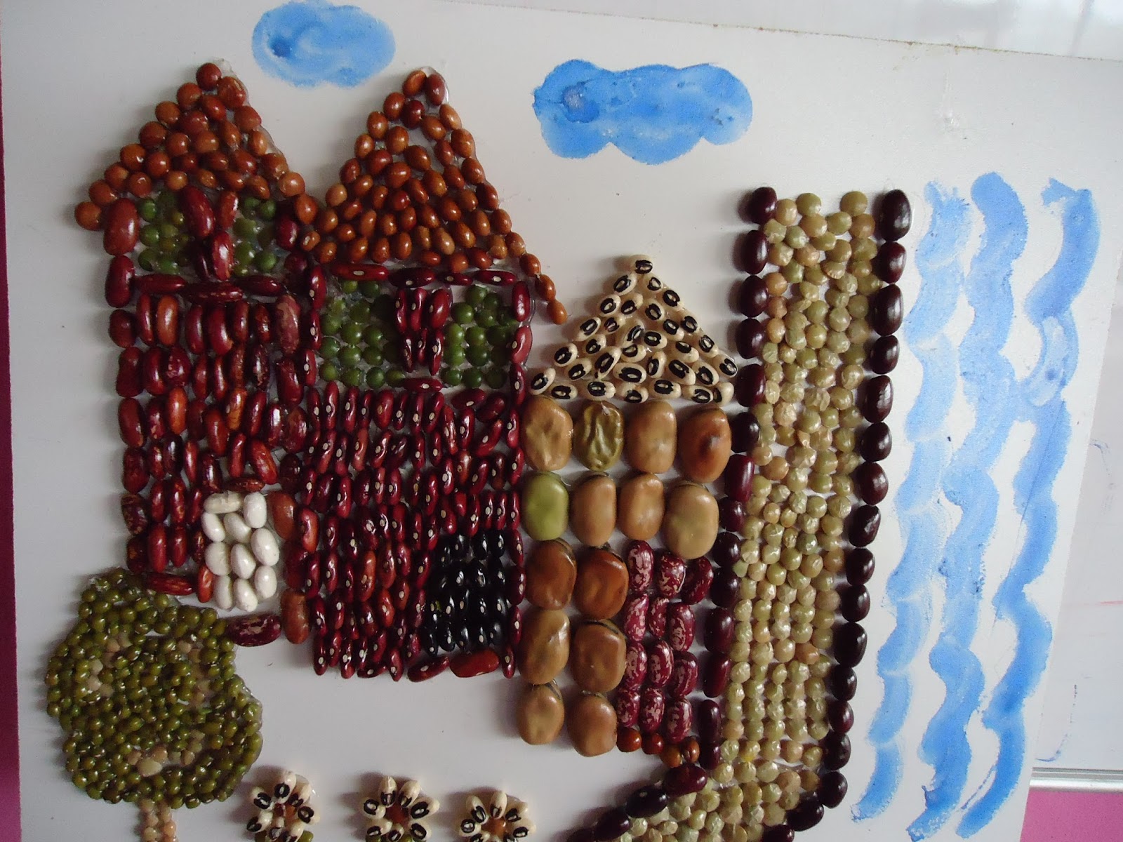 bella creatividad: OBRAS DE ARTE CON SEMILLAS SECAS