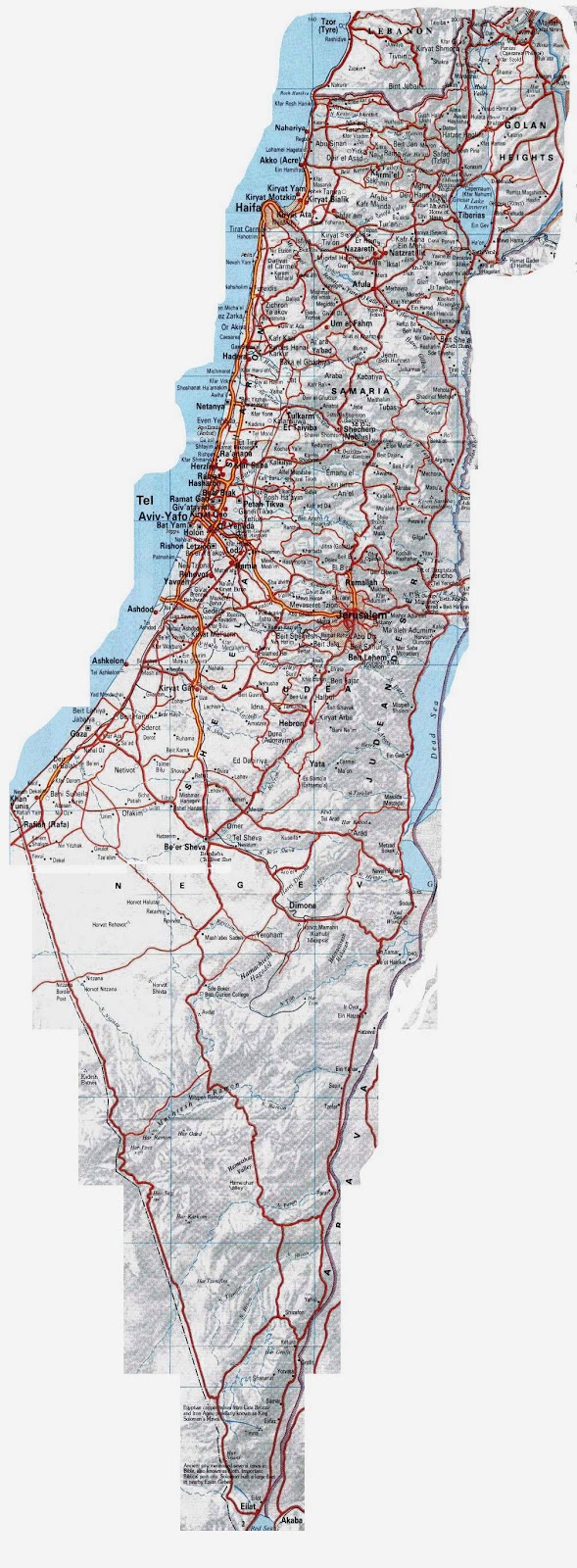 ISRAEL - MAPAS GEOGRÁFICOS DE ISRAEL - Mundo Hispánico™