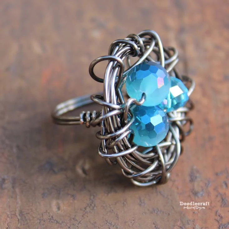 Wire Wrapped Bird Nest Ring!