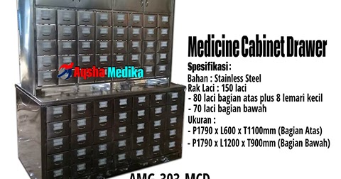 Lemari Rak Laci Obat plus Meja Racik Obat Apotik Farmasi Rumah Sakit ...