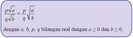 Operasi Aljabar pada Bentuk Akar, Sifat dan Contoh Soal - cekrisna