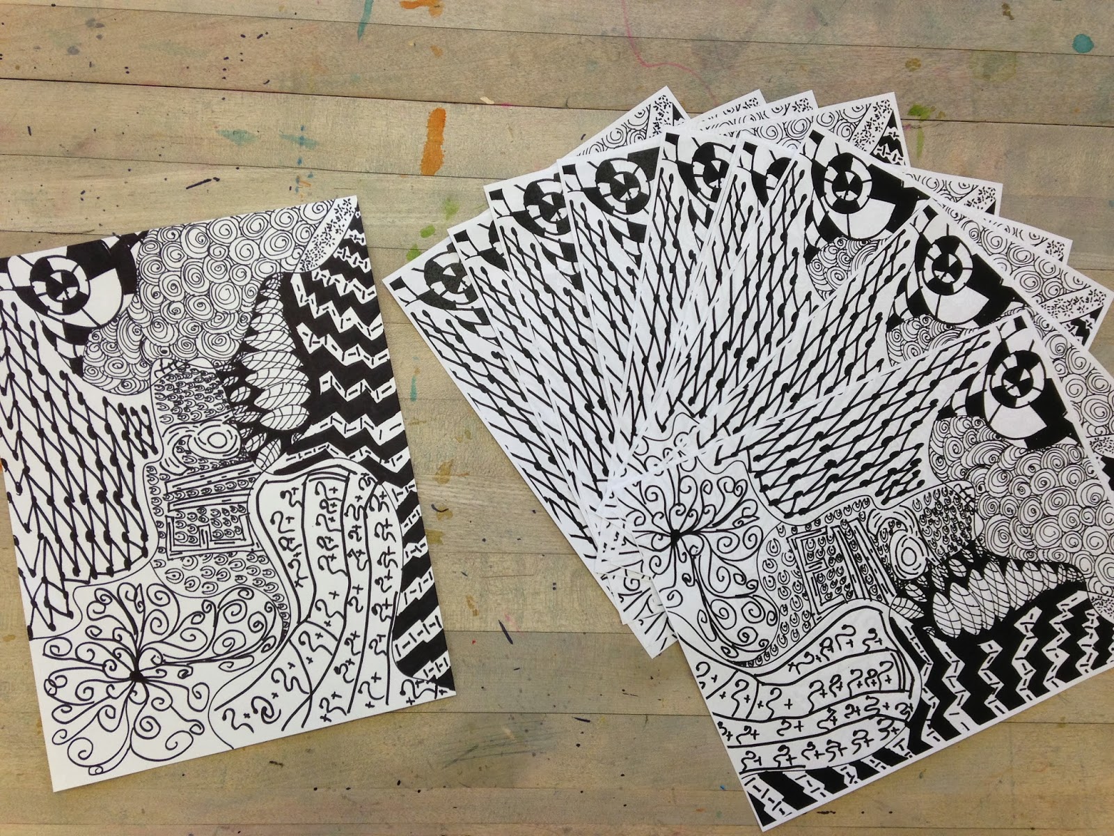 Art Room Blog: 5th grade Zentangle Explosion Box