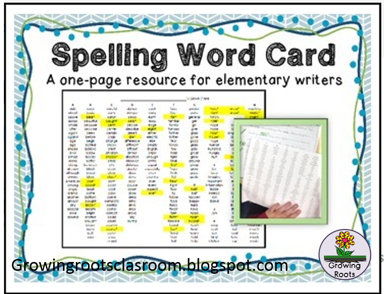 Growing Roots: Building Independent Spellers with a Spelling Word Card