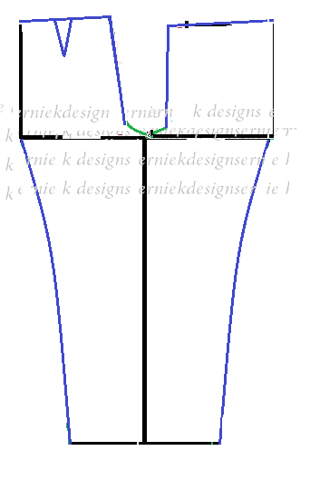 ernie k designs: Drafting my own one piece pattern pants: the epic tale ...