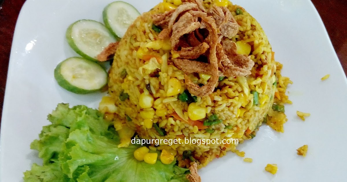 Dapur Greget: Nasi Goreng Kari Vegetarian (Vegetarian Curry Fried Rice)