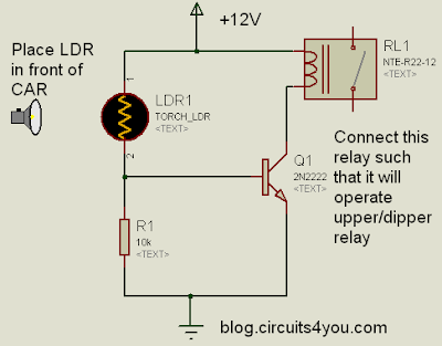 Automatic Upper Dipper Light Control | circuits4you.com