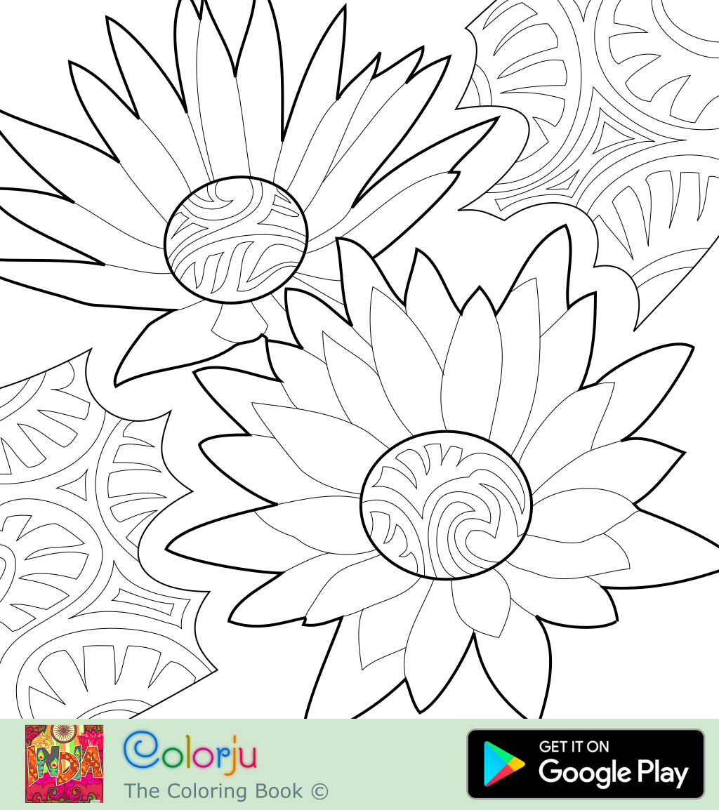 coloring pages D: Floral coloring pages