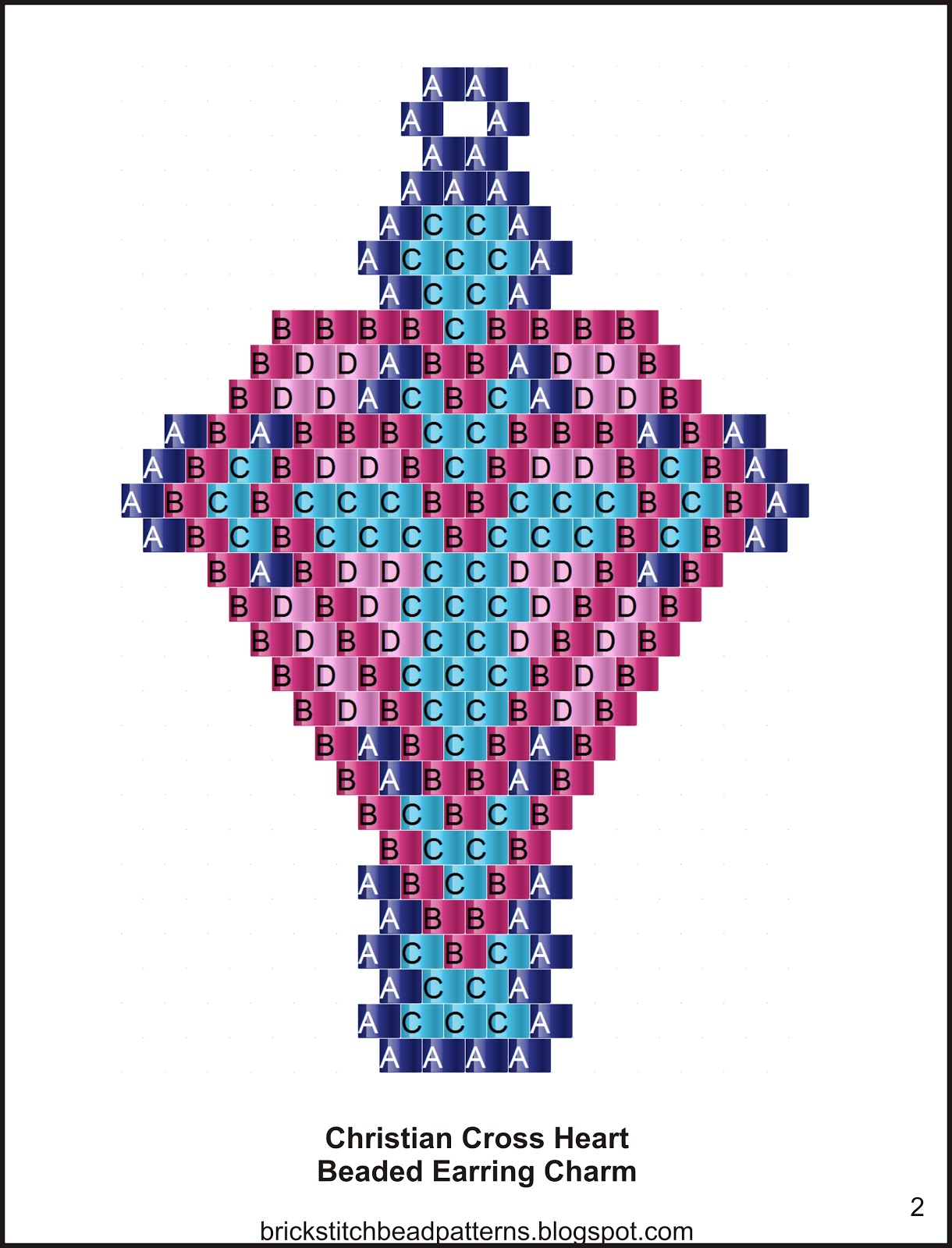 Brick Stitch Bead Patterns Journal: Christian Cross Heart Brick Stitch ...