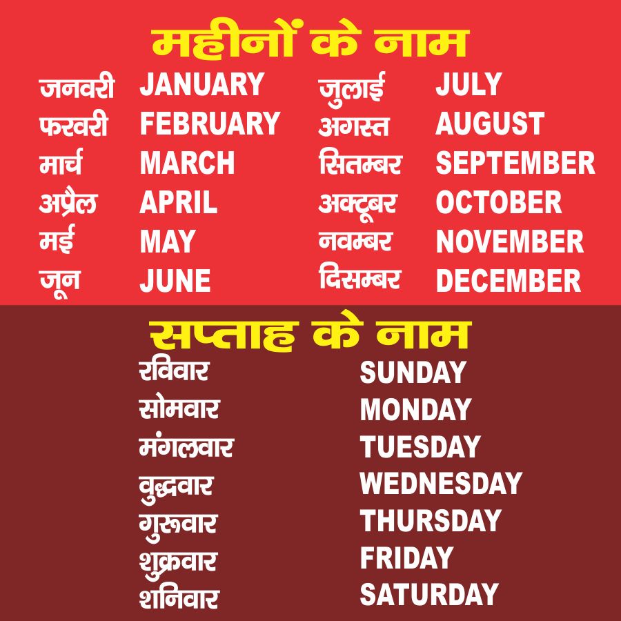 Months Weeks Names In Hindi School Banner Design Template CDR Free months-weeks-names-in-hindi-school-banner-design-template-cdr-free
