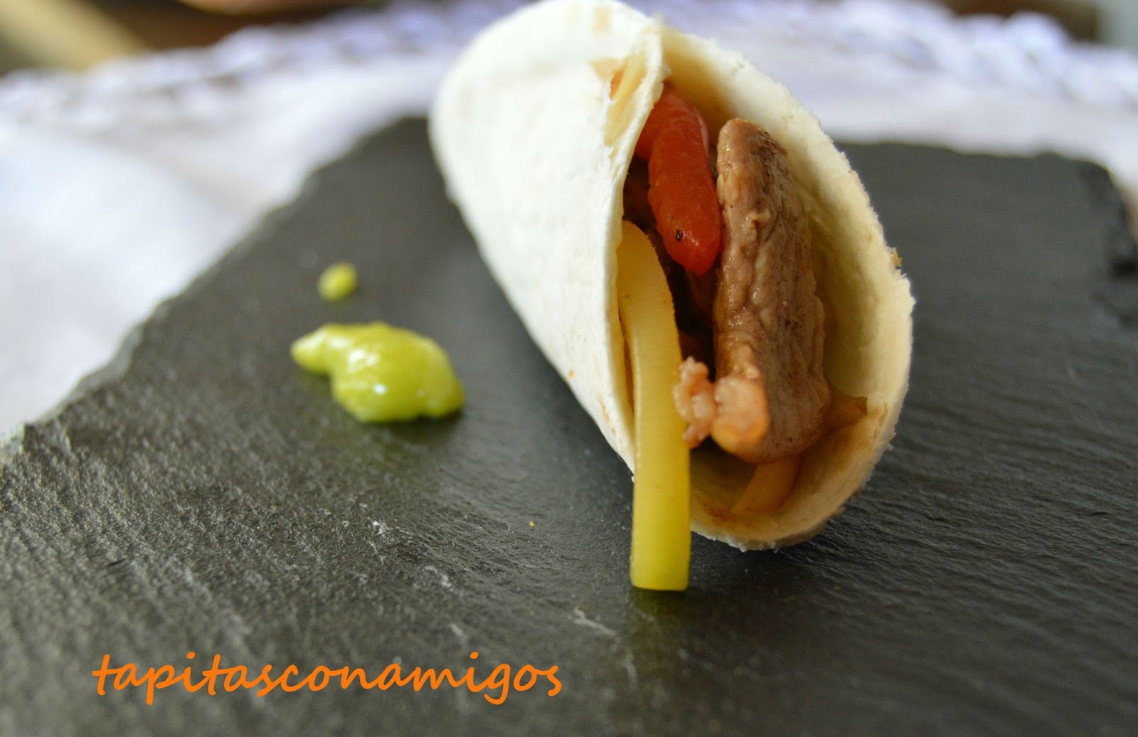 Taco de ternera y verduras