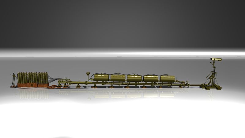 Minature Art of War: Livens Large Gallery Flame Projector