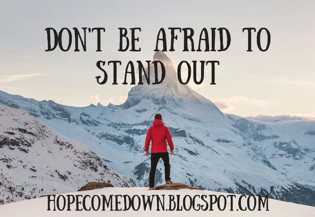 Don't Be Afraid to Stand Out