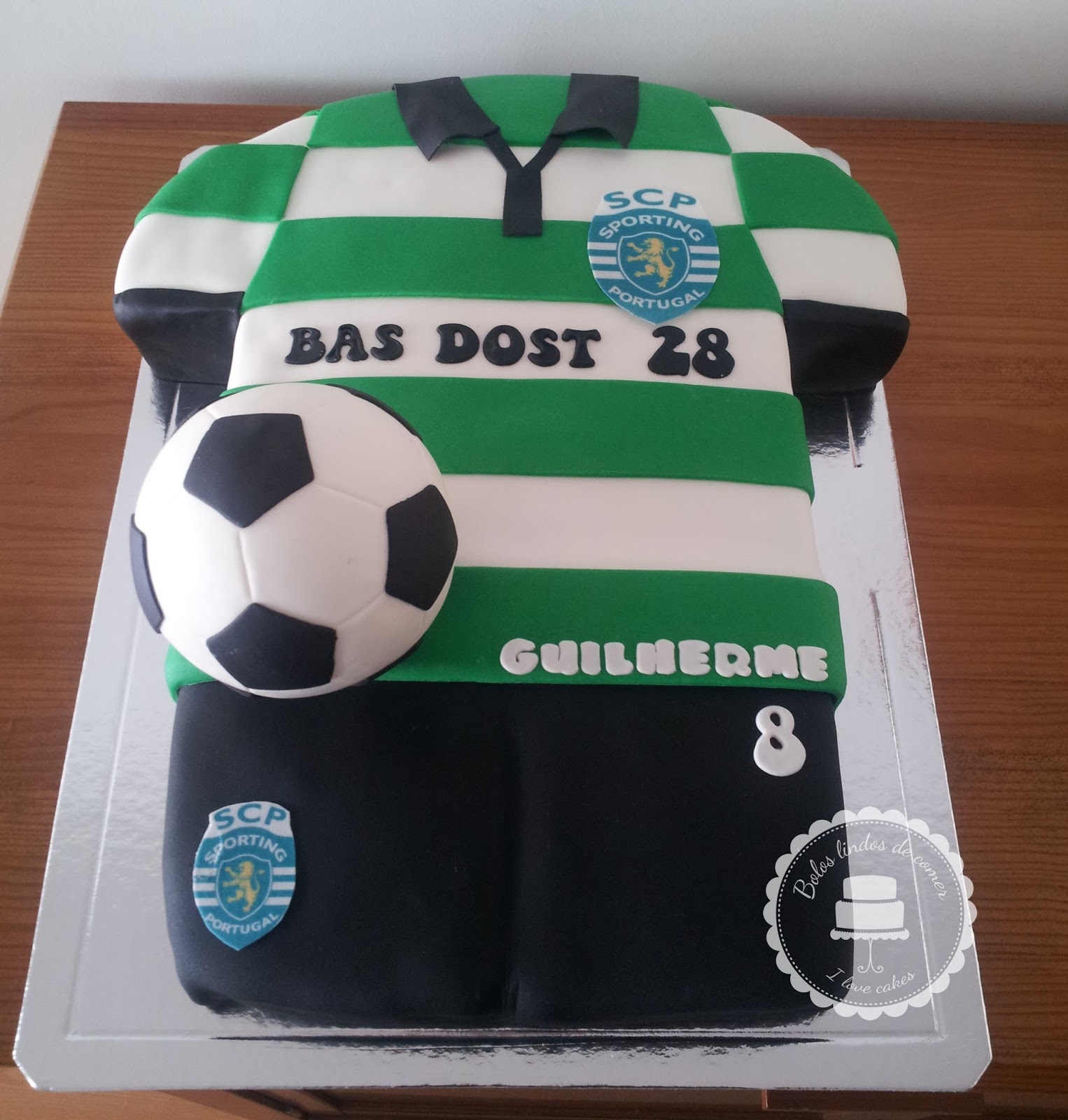 Bolos lindos de comer: Bolo Equipamento do Sporting / Soccer uniform cake