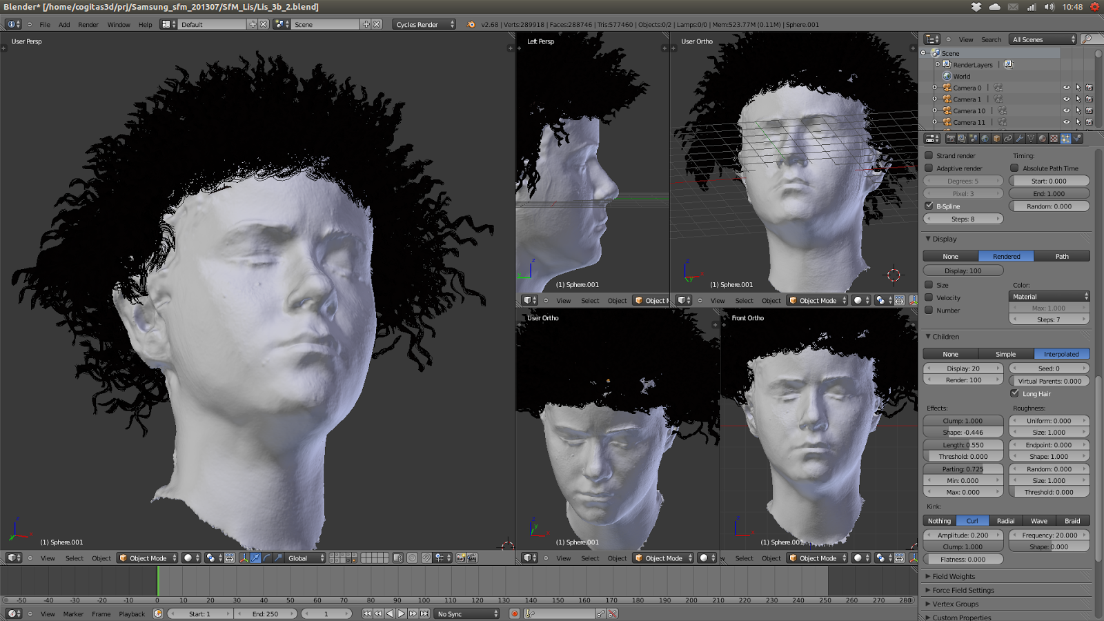 ATOR: Scanning a face in 3D with photos