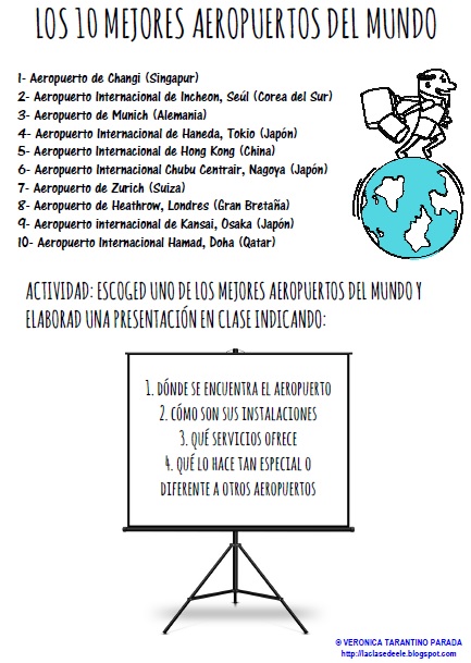 LACLASEDEELE: VOCABULARIO Y CONVERSACIÓN: VIAJAR EN AVIÓN Y AEROPUERTOS
