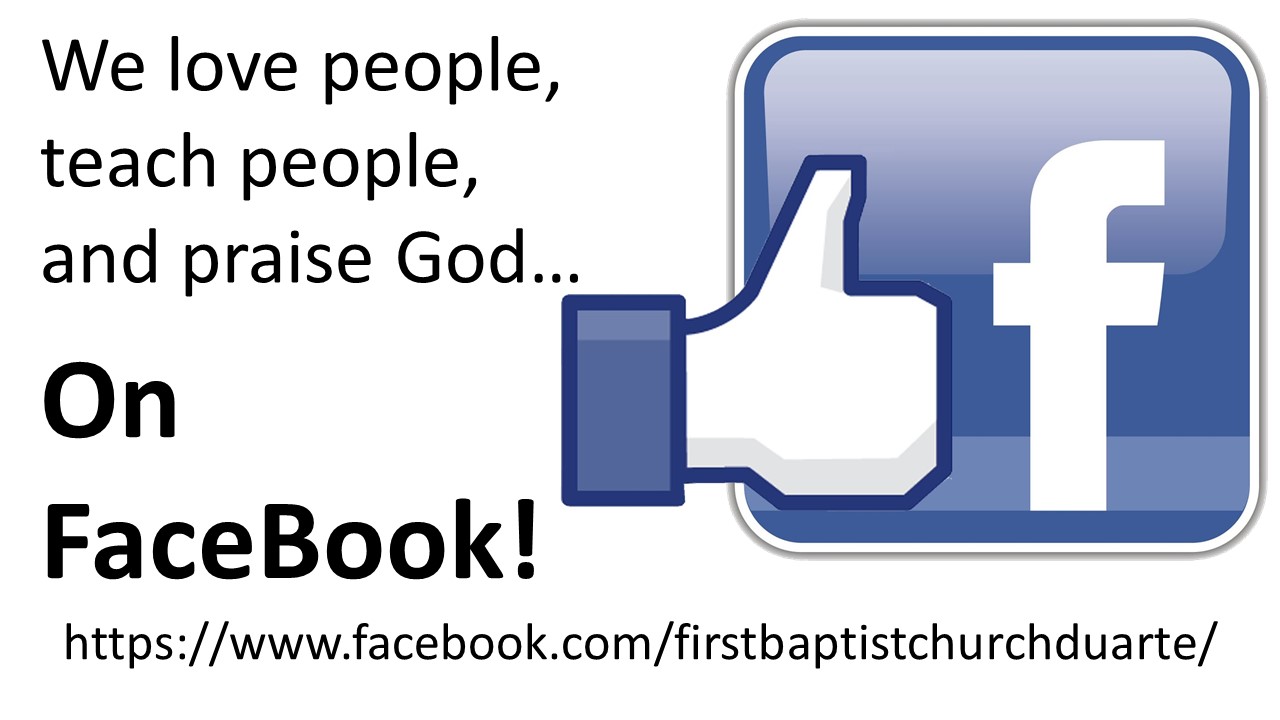 First Baptist Church: Check us out on Facebook!
