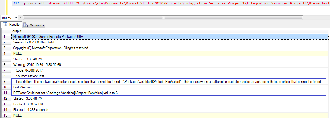 T Sql Tips Execute Individual Packages In Project Deployment Model Using Dtexec Data Platform