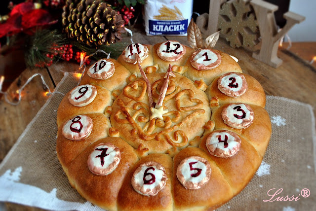 Lussi`s World of Artcraft: Питка "Часовник" за Нова година / Soft Bread ...