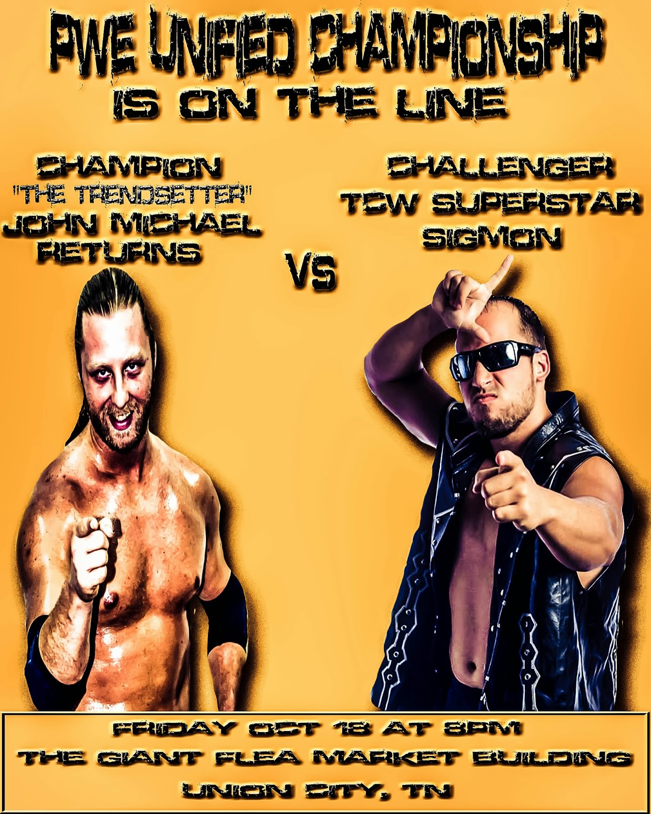 TCW Superstar Sigmon to appear at PWE Union City, Tn this Friday Oct ...