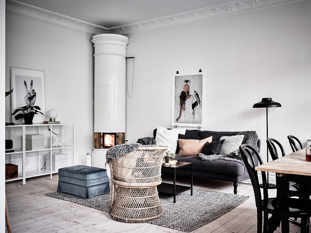 Nordenskiöldsgatan 30, Sober and elegant Swedish apartment